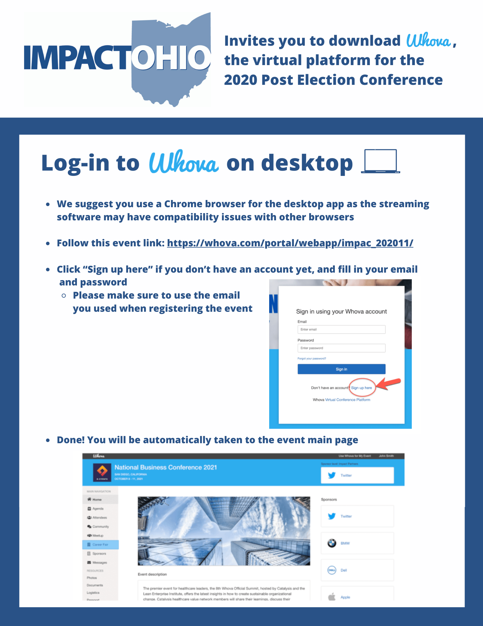 How to Access the Post Election Conference Virtually – Impact Ohio